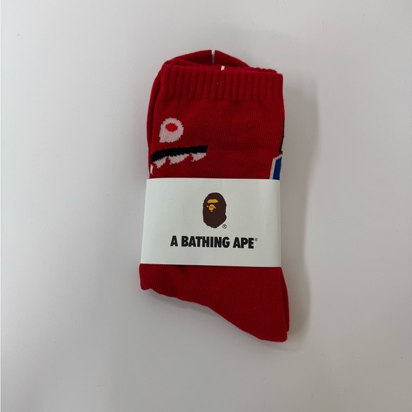 Bape | Underwear & Socks | Bape Crew Socks Wgm Logo Mens Womens Unisex ...
